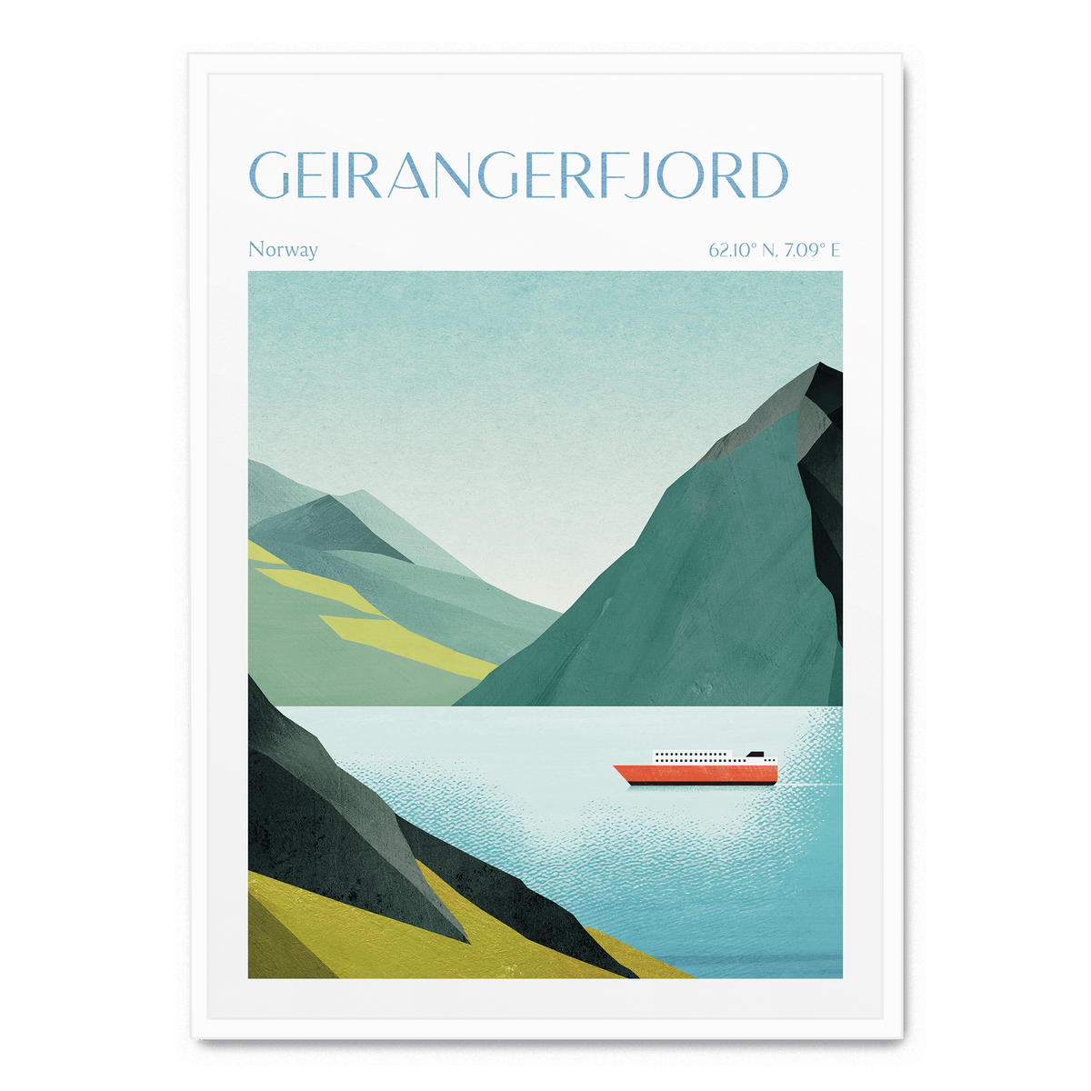Geirangerfjord Norway Poster Postera art geirangerfjord-norway-poster-postera-art