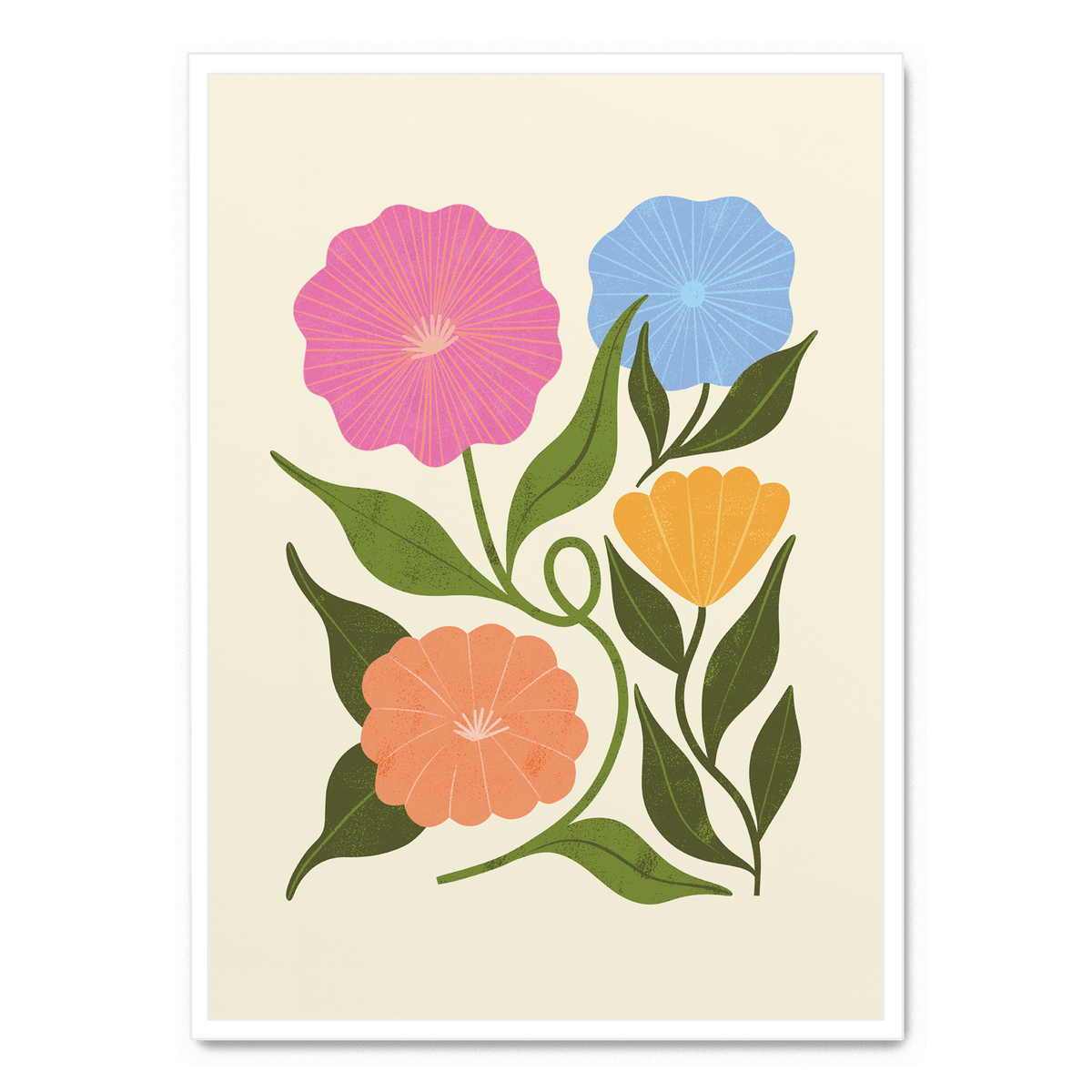 Colorful Abstract Flowers poster | Postera.art