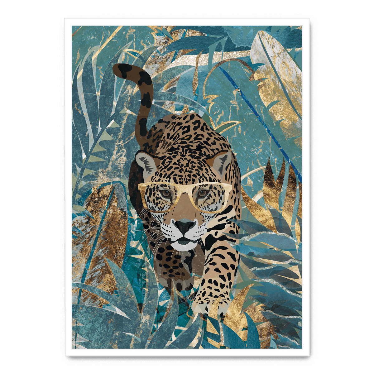 Curious Jaguar In The Rainforest Poster Postera art curious-jaguar-in-the-rainforest-poster-postera-art