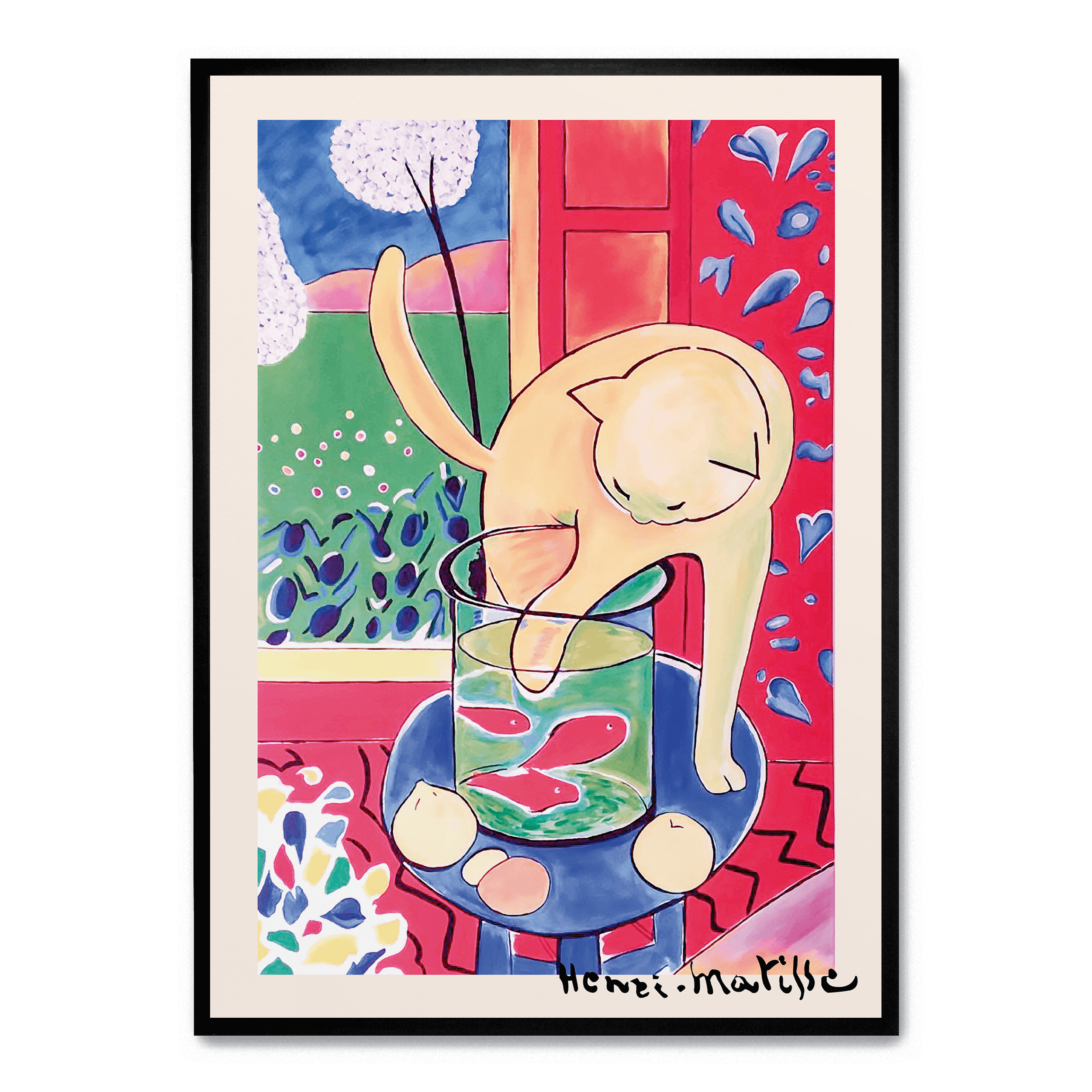 Matisse Cat With Red Fish – POSTERA