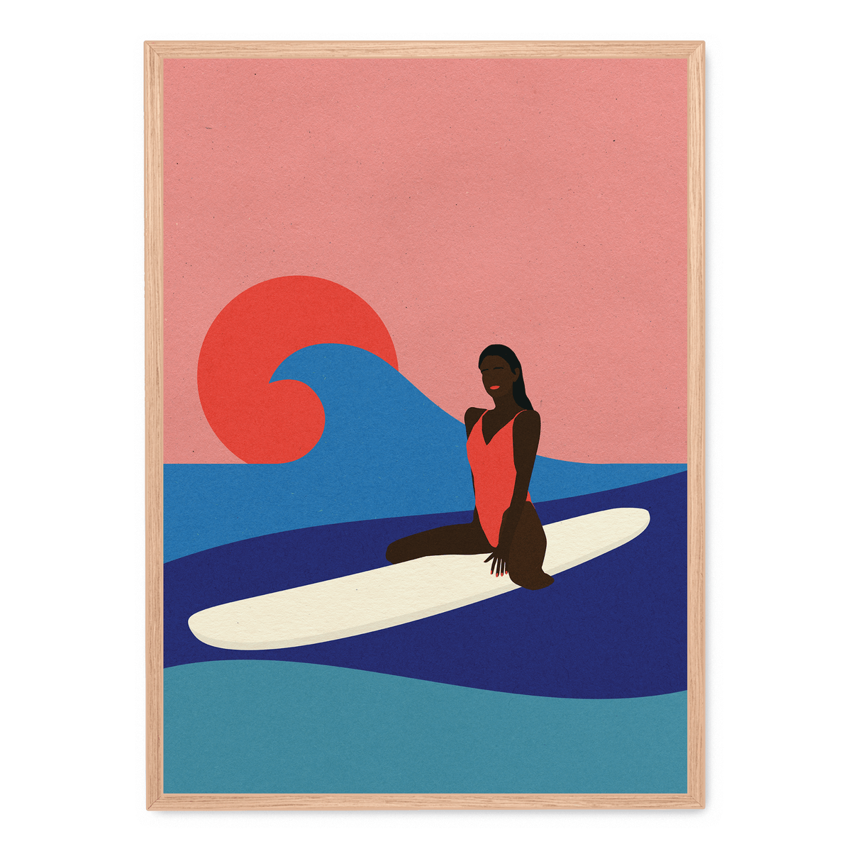 Girl On A Surfboard poster | Postera.art