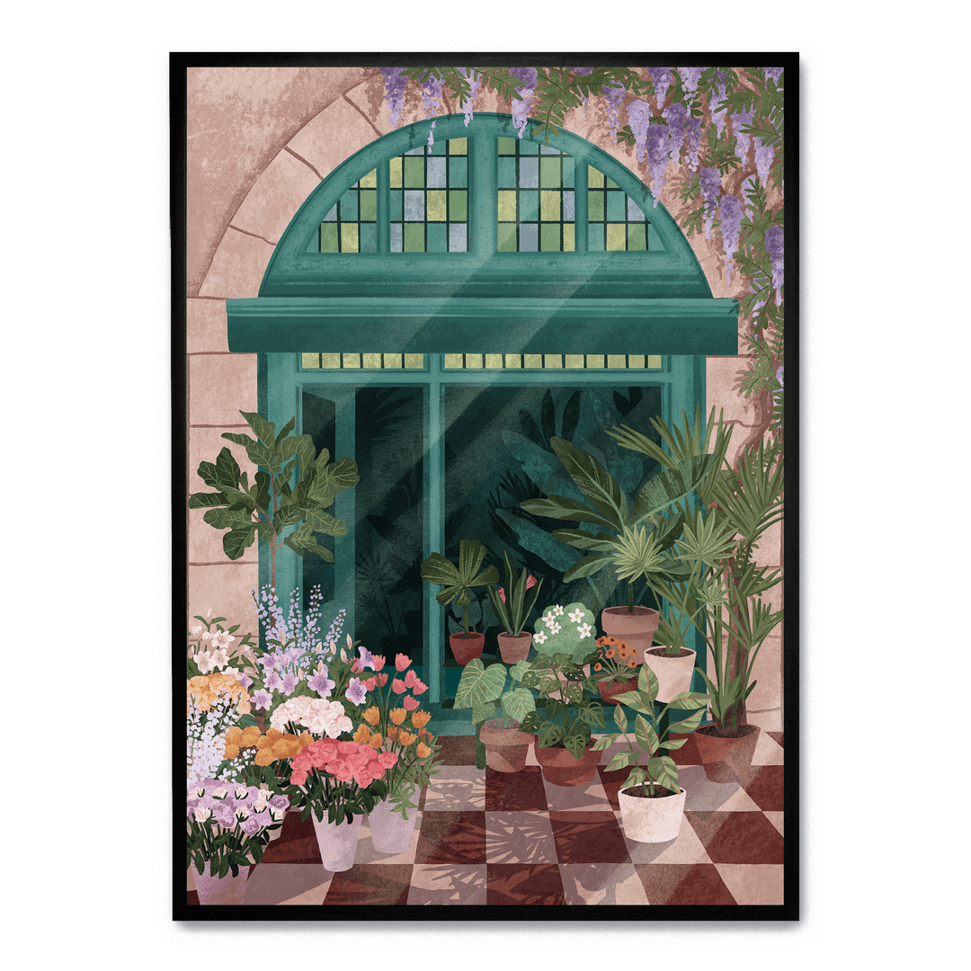 French Flower Shop Art Paris Photo Flower Shop Photograph France Print