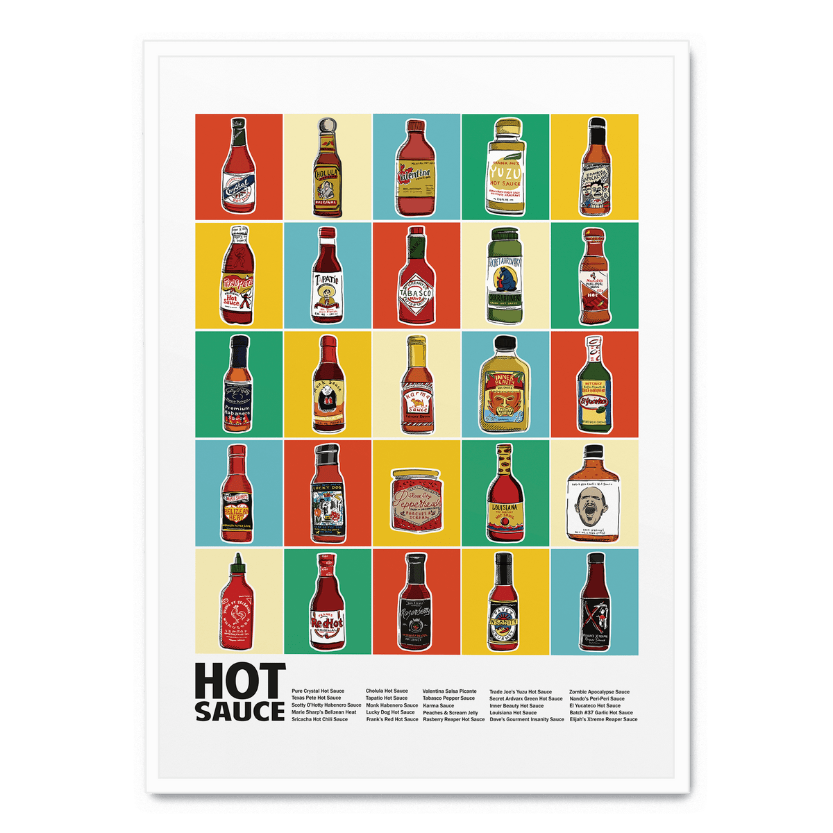 Hot Sauce Squares poster | Postera.art