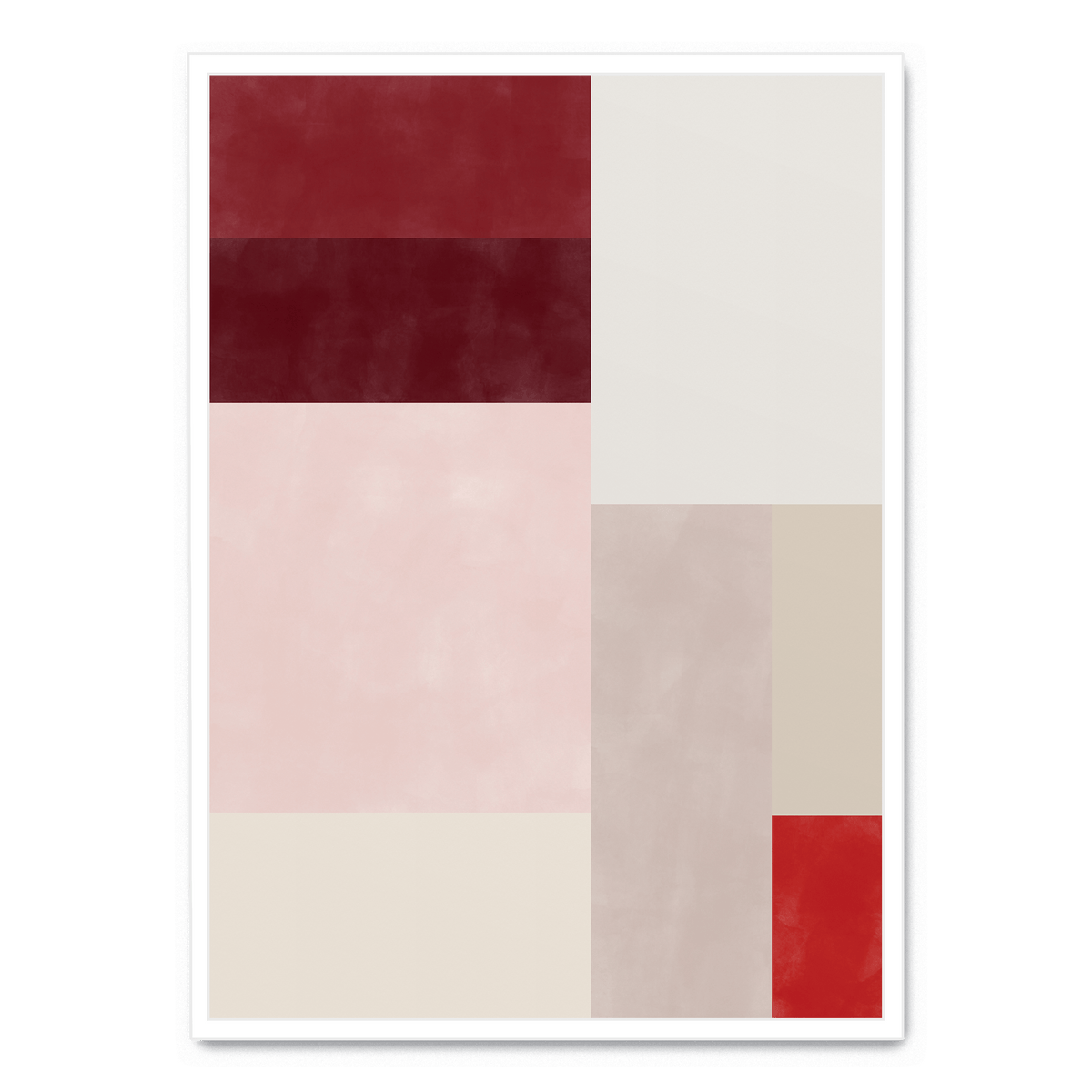 Red And Pink Colour Block poster | Postera.art