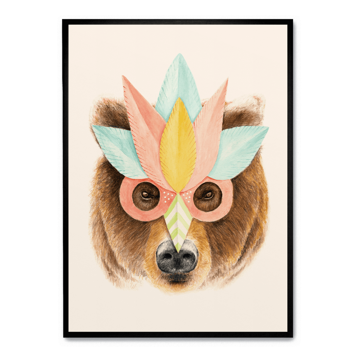 Bear Paper Mask poster | Postera.art