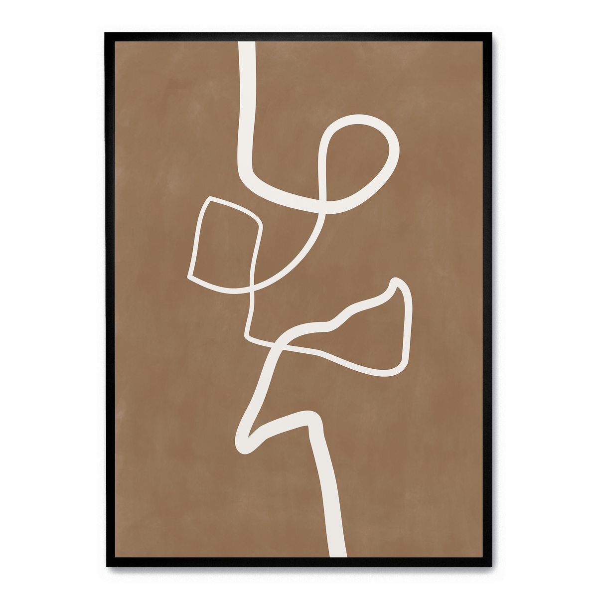 Brown Single Line poster | Postera.art