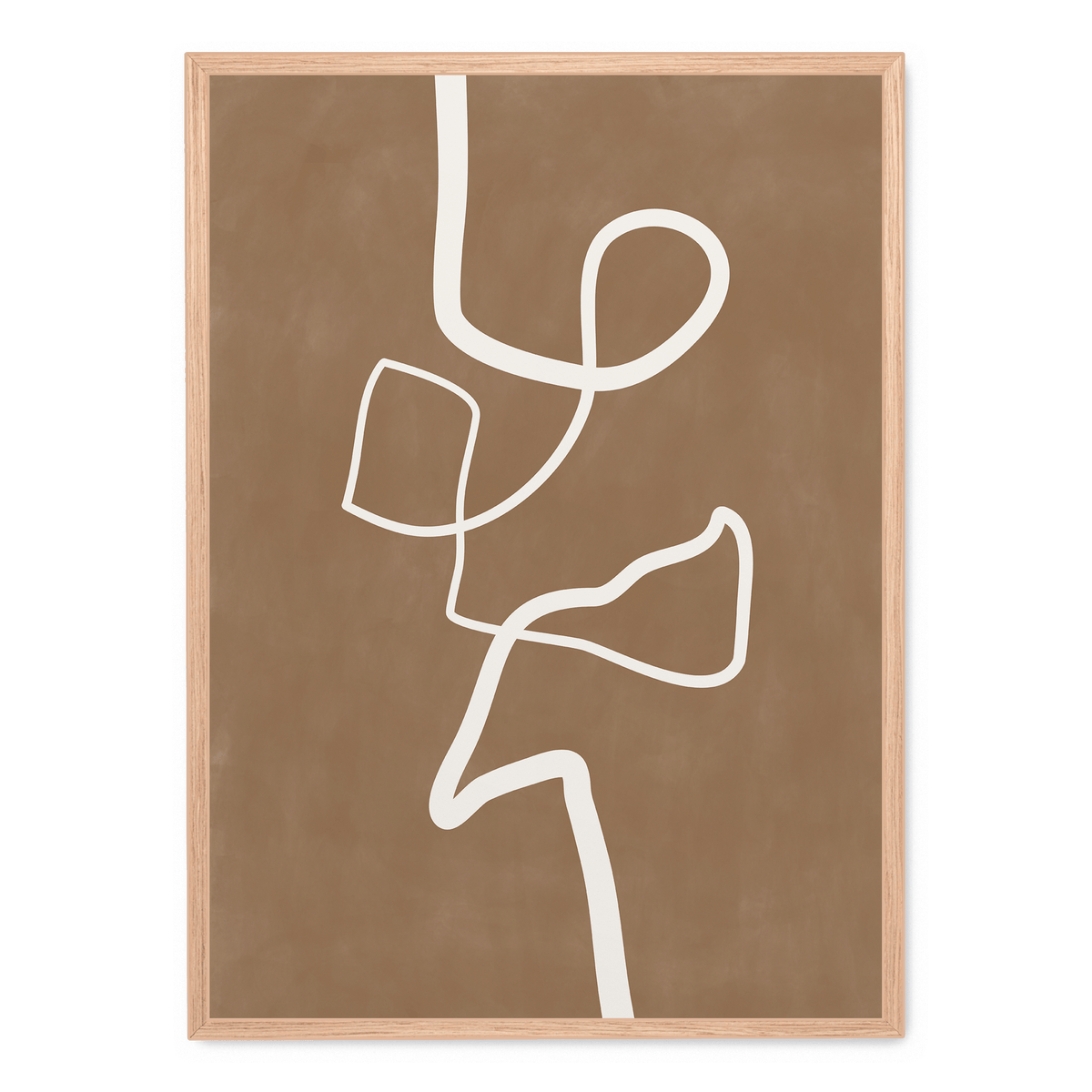 Brown Single Line poster | Postera.art