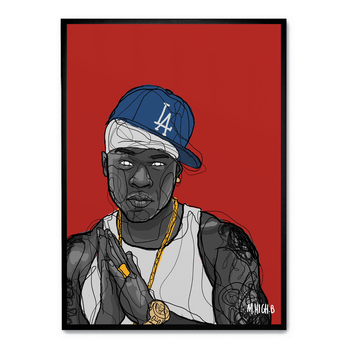50 Cent X M HIGH B Poster Postera art 50-cent-x-m-high-b-poster-postera-art