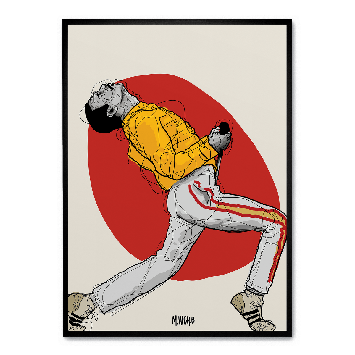 Freddie Mercury x M.HIGH.B poster | Postera.art