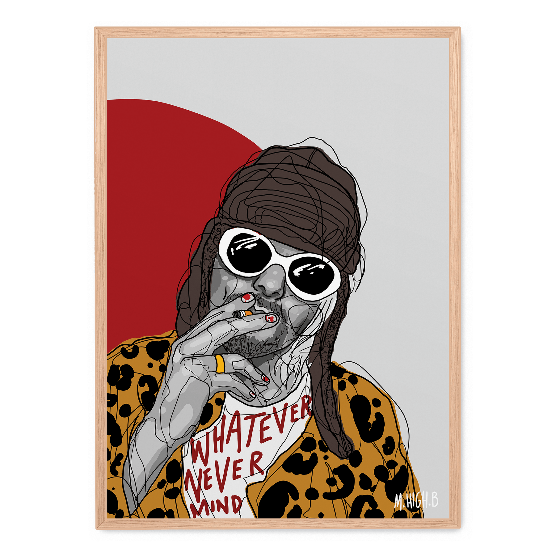 Kurt Cobain X M HIGH B Poster Postera art Kurt Cobain X M HIGH B Poster Postera art