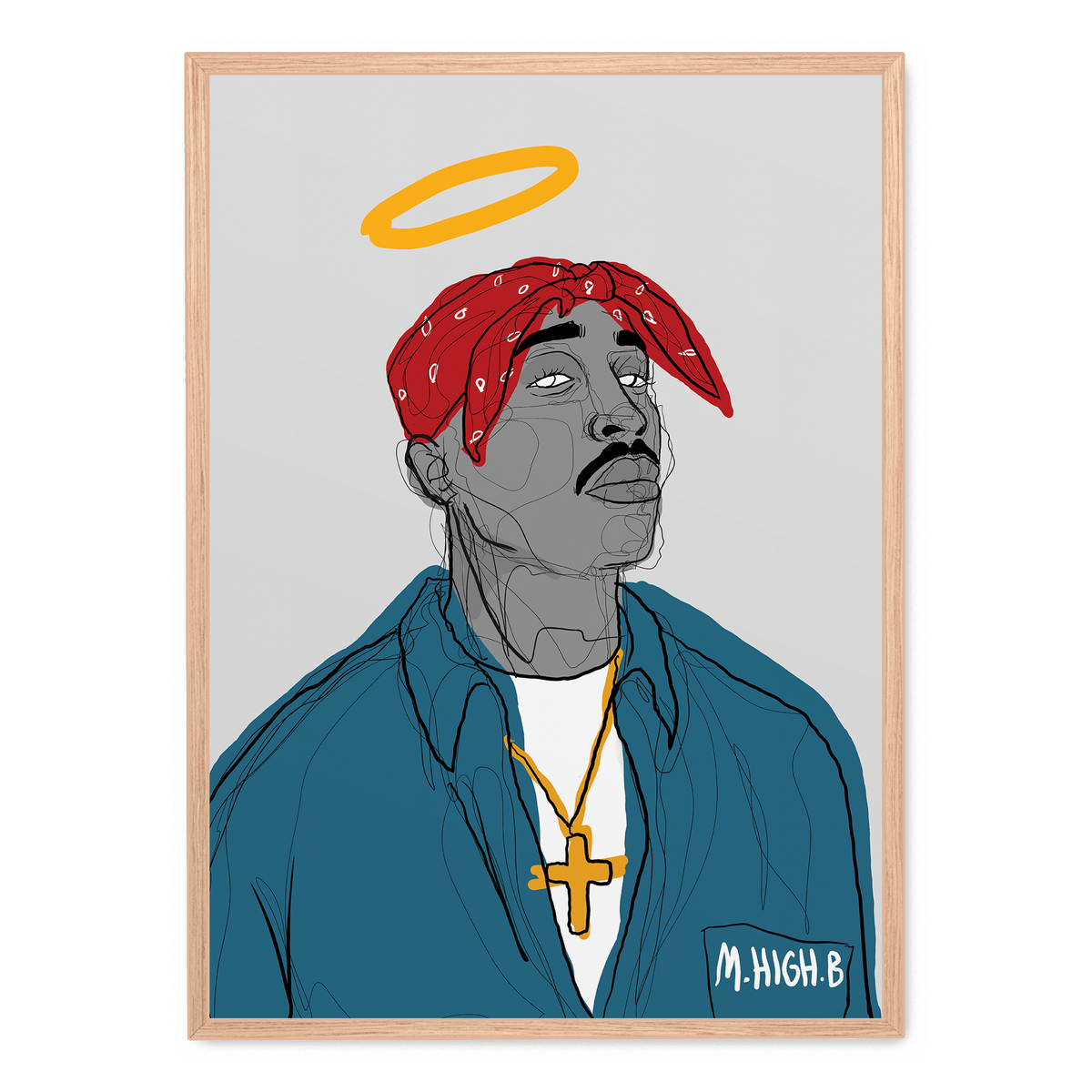 Tupac x M.HIGH.B poster | Postera.art