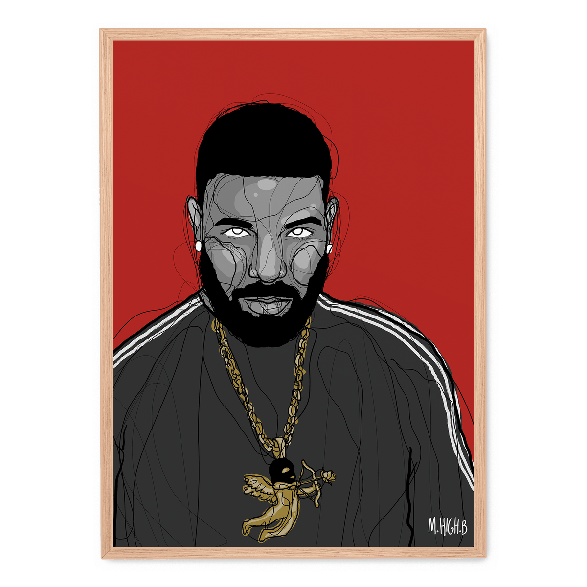 Drake x M.HIGH.B Plakat | Postera.dk