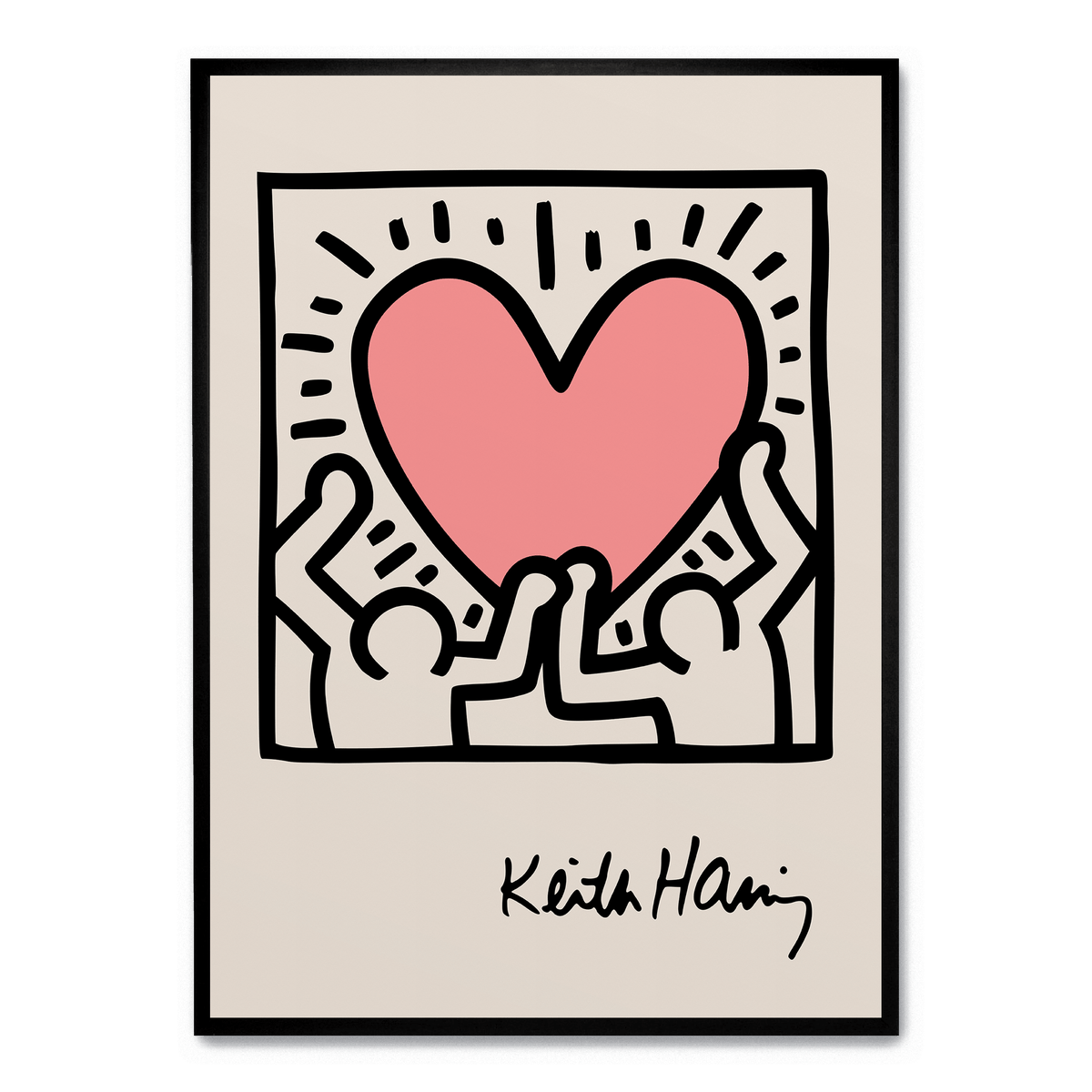 Two Figures Holding Heart poster | Postera.art