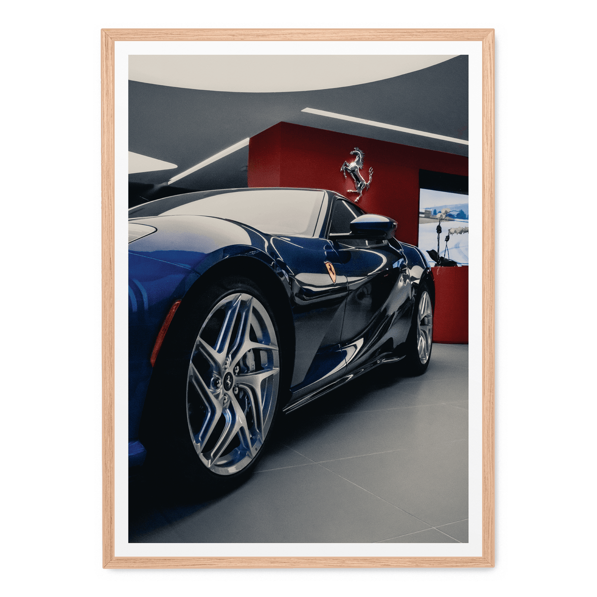 Blue Ferrari poster | Postera.art